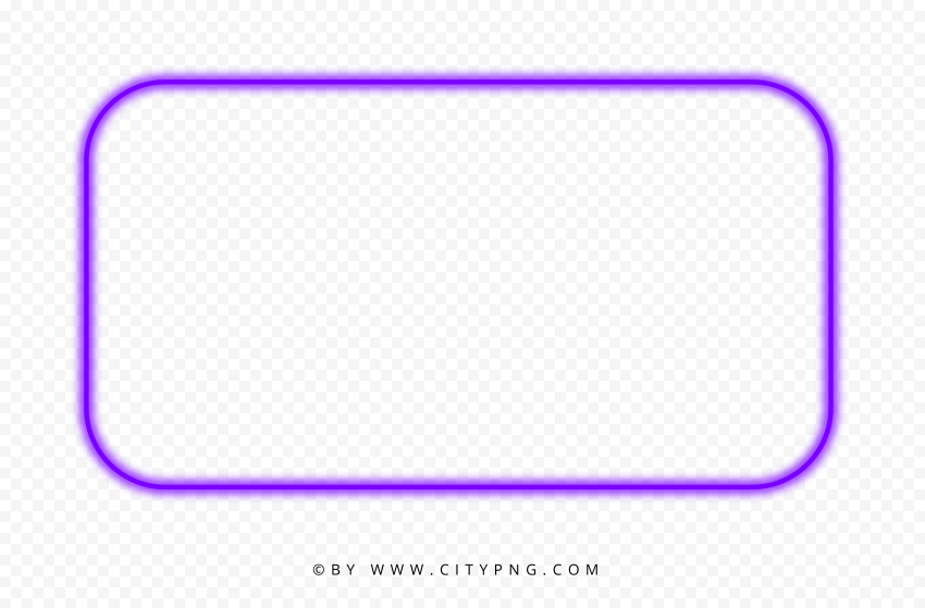 Rectangle Purple Neon Frame Transparent Background | Citypng