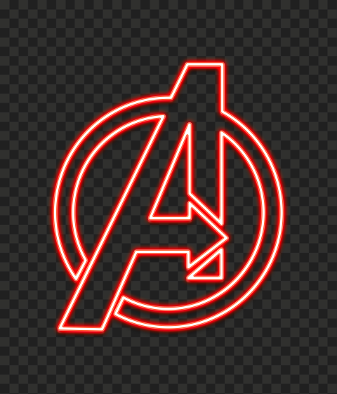 Red Avengers Neon Logo PNG | Citypng