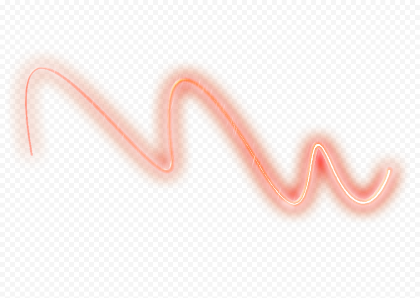 Red Curved Neon Line PNG | Citypng