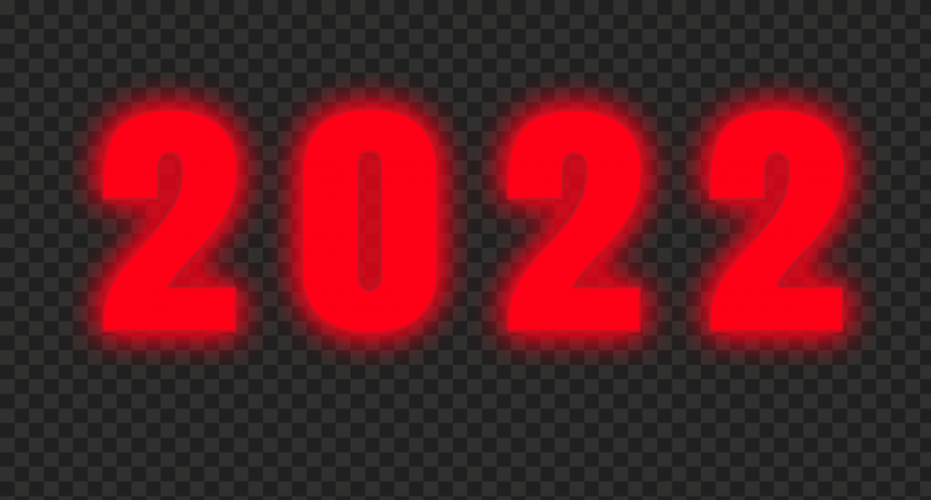 Red Glowing 2022 Text Download PNG | Citypng