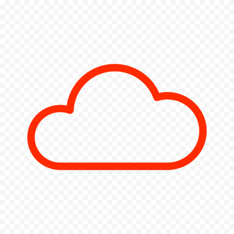 Red Outline Cloud Icon | Citypng
