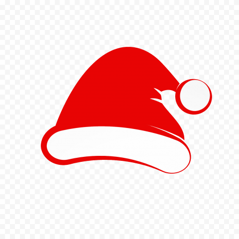 Red Santa Hat Shape Silhouette | Citypng