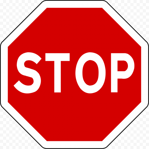Red Stop Sign Traffic Driving Road Symbol | Citypng