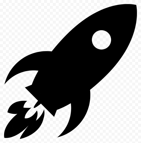 Rocket Black Silhouette Icon PNG | Citypng