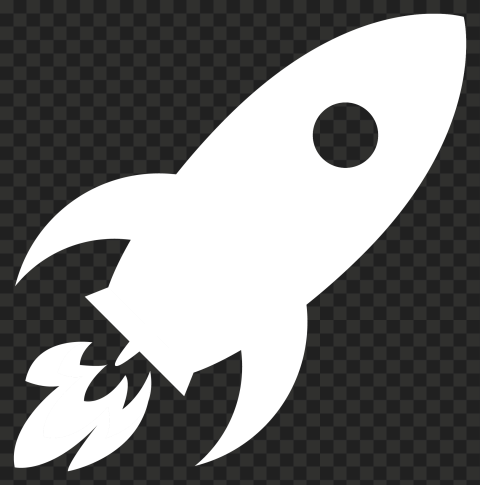Rocket White Silhouette Icon FREE PNG | Citypng