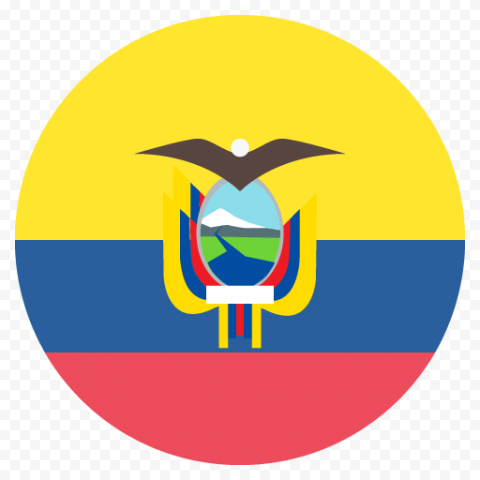 Round Flat Ecuador Flag Icon PNG | Citypng