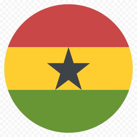 Round Flat Ghana Flag Icon PNG | Citypng