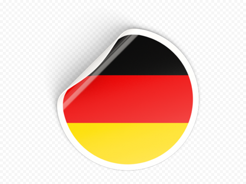 Round Germany Flag Sticker Icon PNG | Citypng