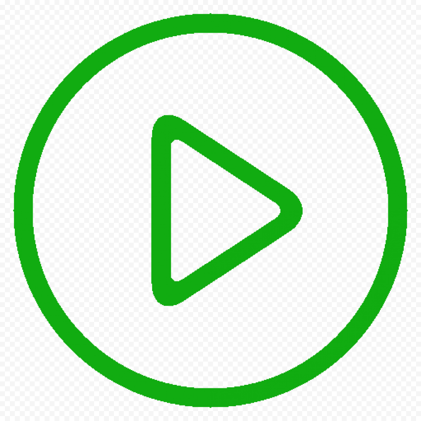 Round Play Video Player Green Icon Transparent PNG | Citypng