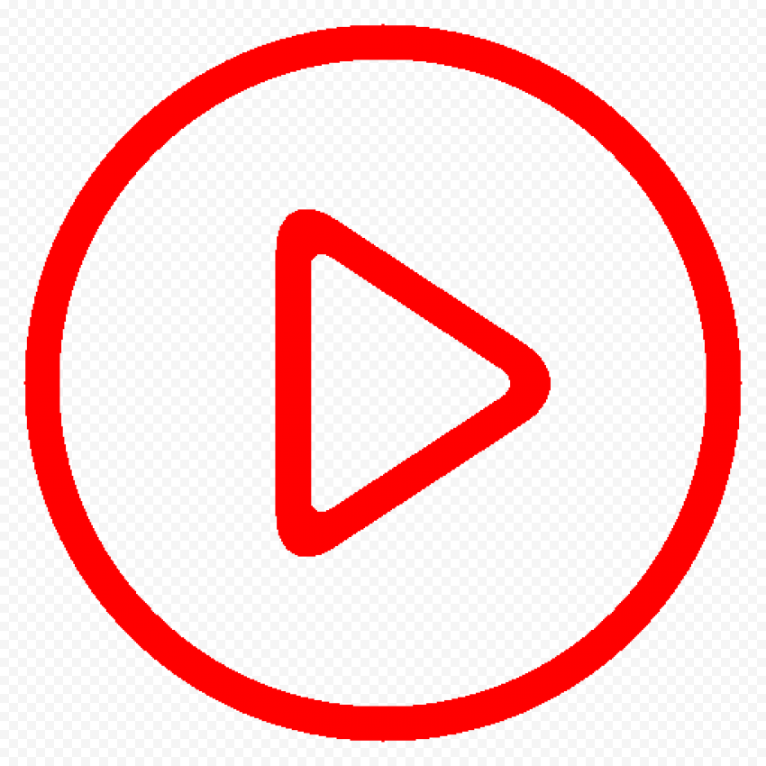 Round Play Video Player Red Icon Transparent PNG | Citypng
