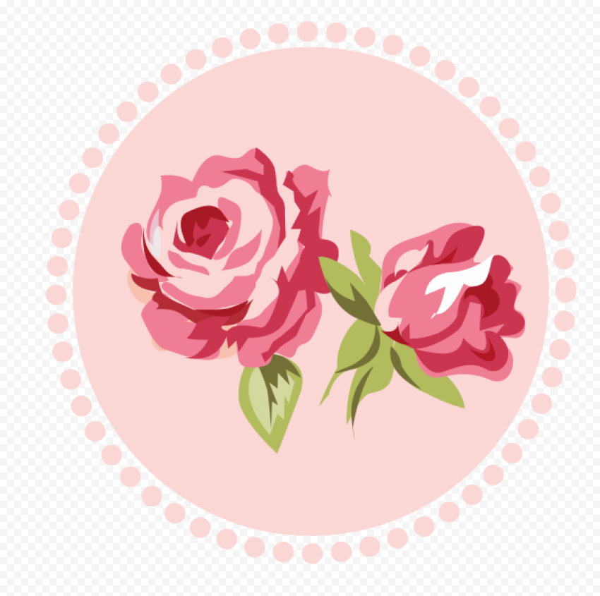 Round Romantic Pink Flower Icon | Citypng