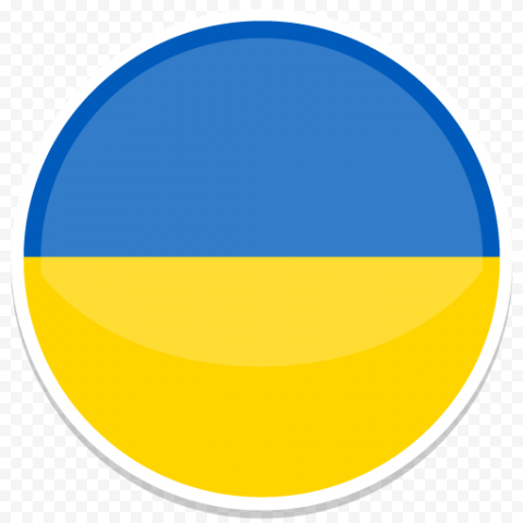 Round Ukraine Flag Icon PNG | Citypng