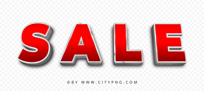 Sale 3D Word Label Logo Sign PNG Image | Citypng