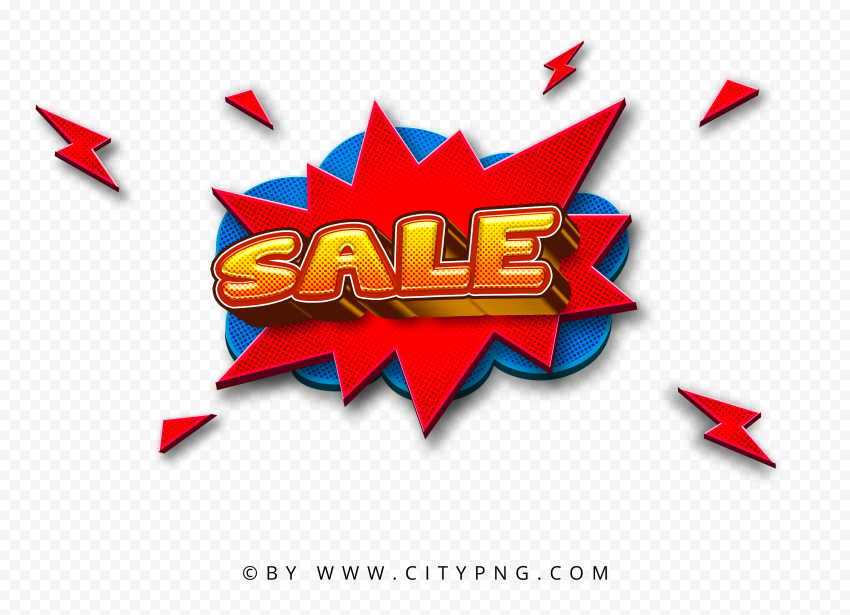 Sale Pop Art Logo HD PNG | Citypng