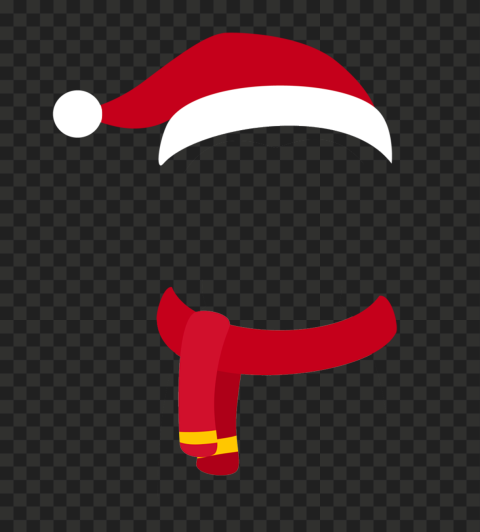 Santa Scarf And Hat No Face Vector PNG | Citypng