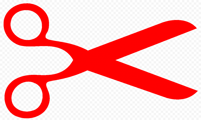 Scissors Red Silhouette Icon | Citypng