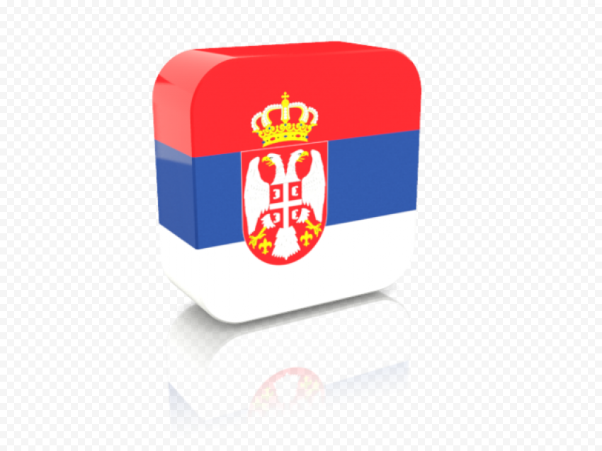 Serbia Flag 3D Square Icon PNG | Citypng