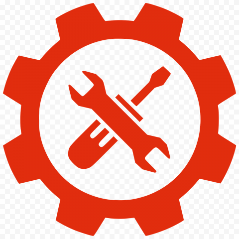 Settings Repair Maintenance Red Icon HD PNG | Citypng