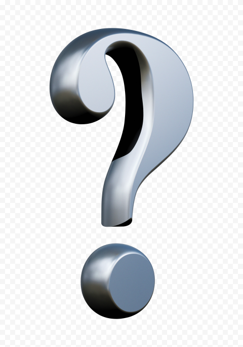 Silver 3D Question Mark Icon Logo Symbol HD PNG | Citypng