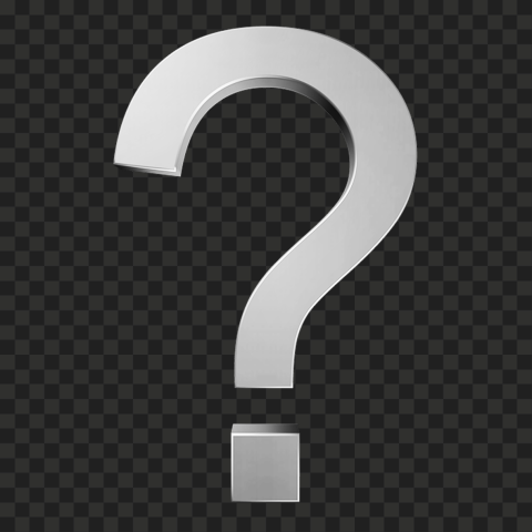Silver 3D Question Symbol Icon PNG Image | Citypng