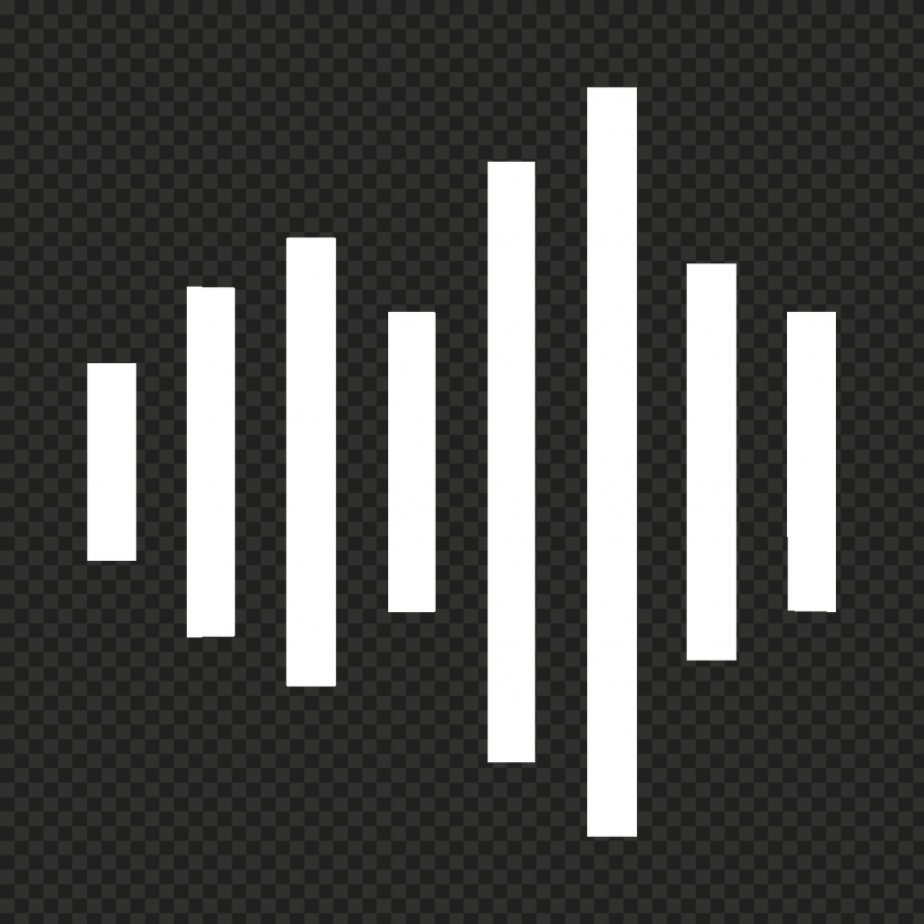 Sound Wave White Icon HD PNG | Citypng