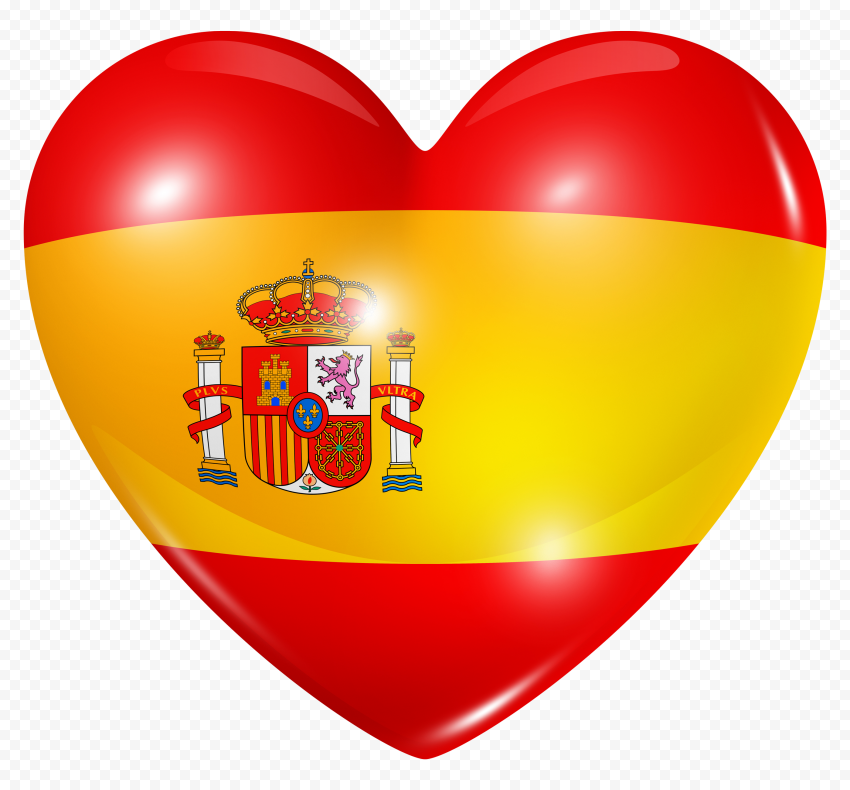 Spain Flag Clipart Heart PNG | Citypng