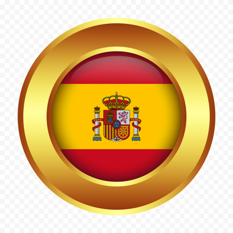 Spain Flag Round Framed Icon Badge PNG | Citypng