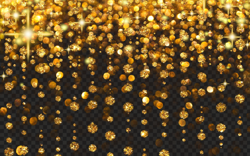 Sparkling Gold Glitter Effect Download PNG | Citypng
