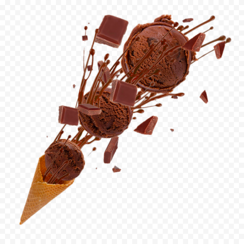 Splashing Balls Chocolate Ice Cream HD PNG | Citypng