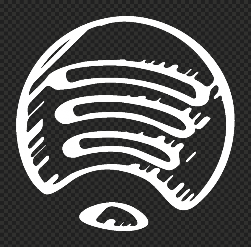 Spotify Hand Sketch Black Logo Icon PNG | Citypng