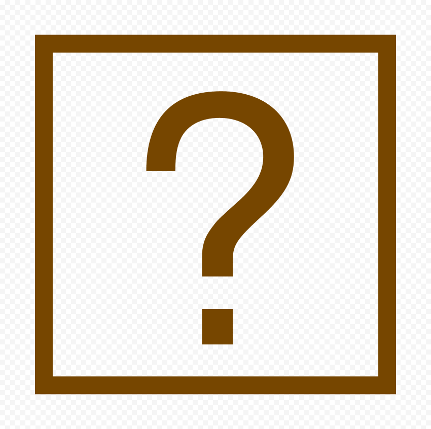 Square Brown Question Mark Icon FREE PNG | Citypng