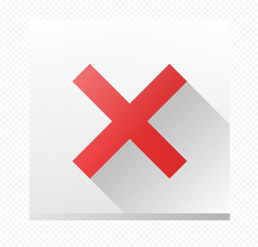 Square Cross X Mark Red Icon FREE PNG | Citypng