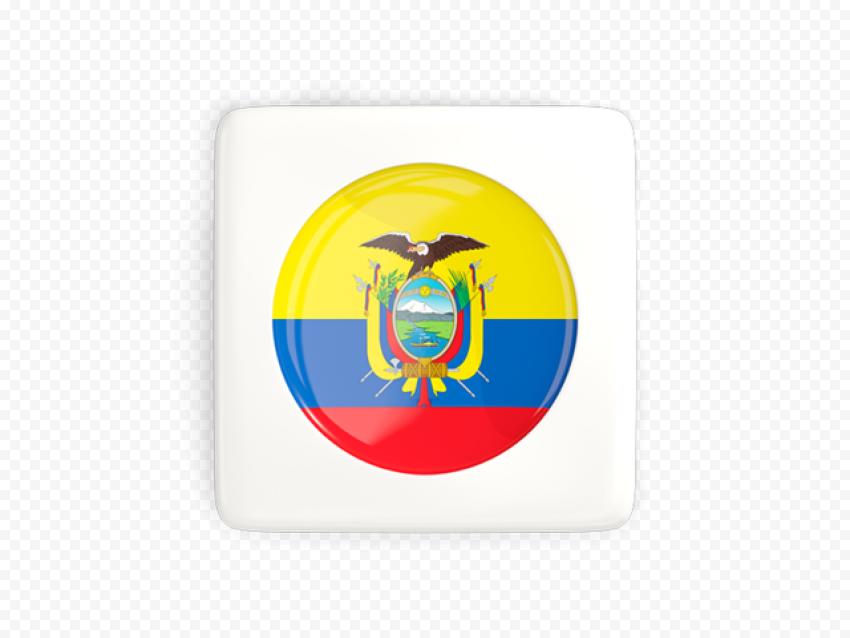 Square Ecuador Icon Flag PNG | Citypng