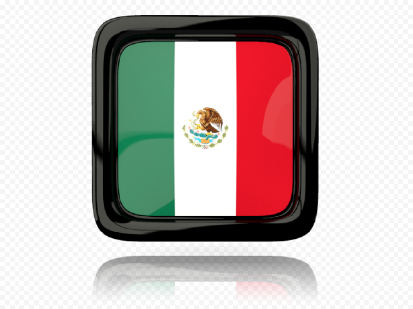 HD Mexico Square Metal Framed Flag Icon PNG | Citypng