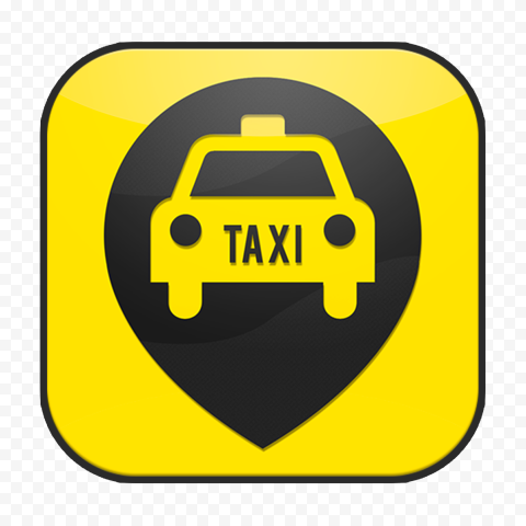 Square Taxi Cab Location App Icon PNG | Citypng
