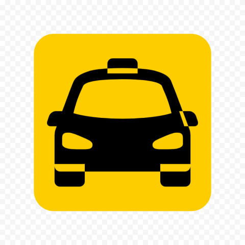 Flat Taxi Car Cab Icon Side View PNG | Citypng
