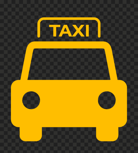 Taxi Cab Car Front View Yellow Icon PNG | Citypng
