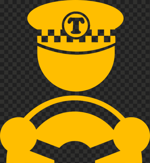 Taxi Cab Driver Driving Yellow Icon | Citypng