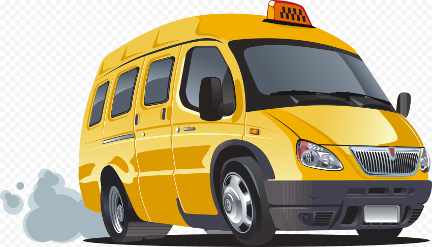 Taxi Van Illustration Cartoon Car Vehicle PNG | Citypng