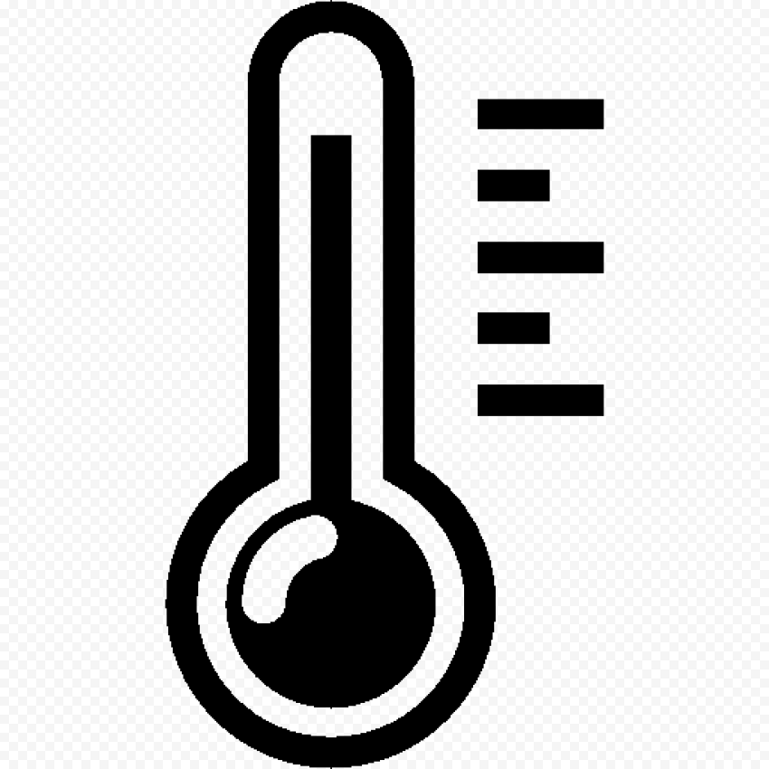 Thermometer Temperature Black Icon Transparent Background | Citypng
