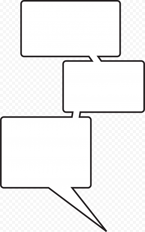 Three Multiple Speech Bubble Thought Comic | Citypng