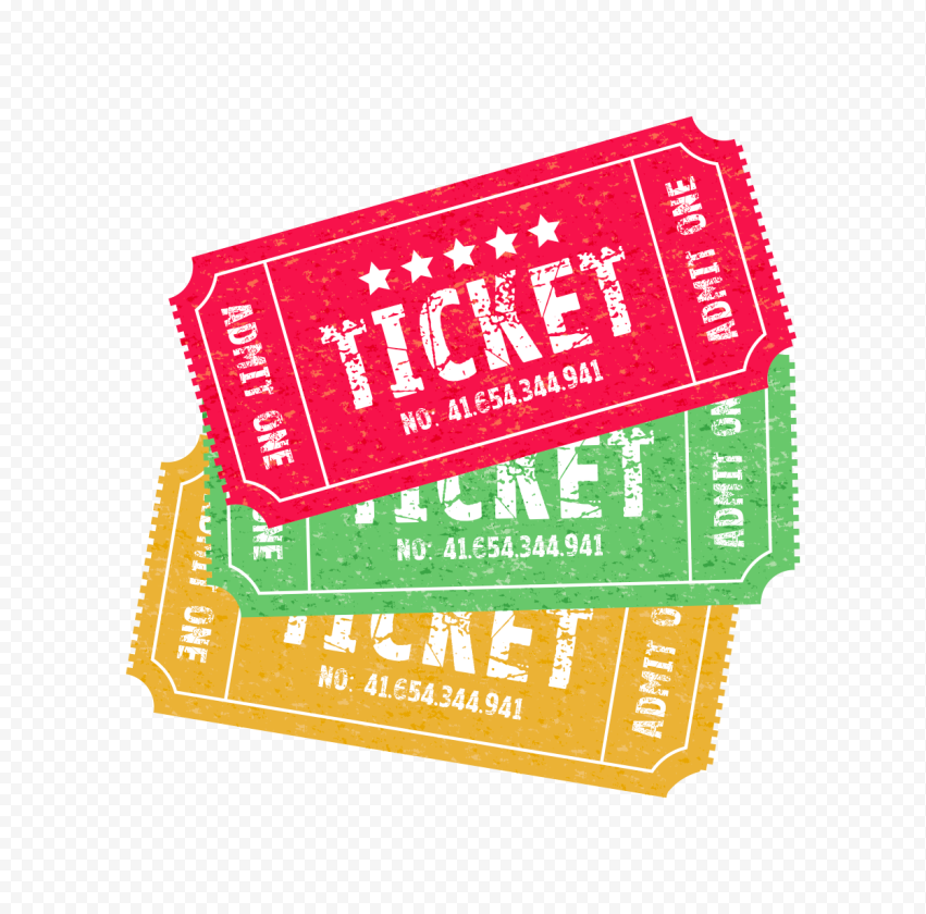 Three Tickets Icon Logo Clipart PNG | Citypng