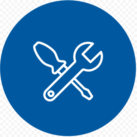 Tools Settings Options Round Blue Icon | Citypng