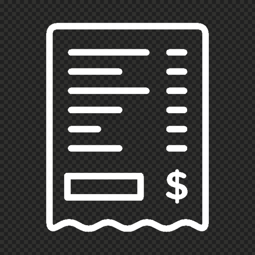 Transparent Billing Invoice White Icon | Citypng