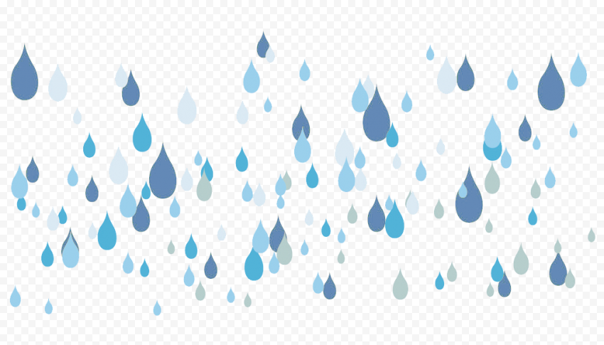 Transparent Cartoon Blue Raindrops | Citypng