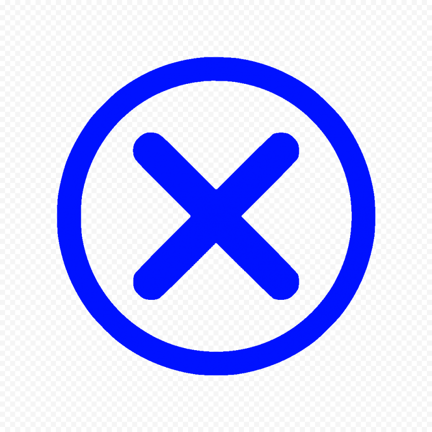 Blue X Icon