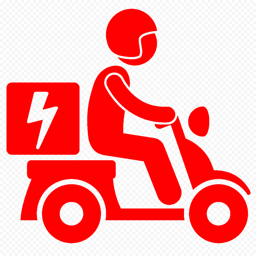 Transparent Fast Scooter Delivery Shipping Red Icon | Citypng