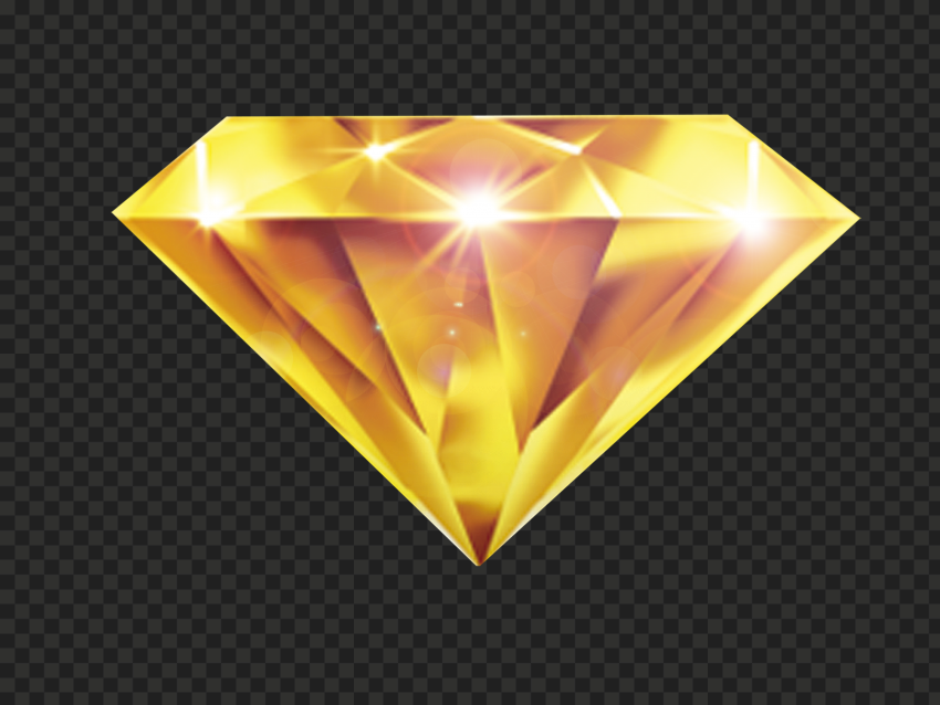Transparent Gold Diamond Illustration | Citypng