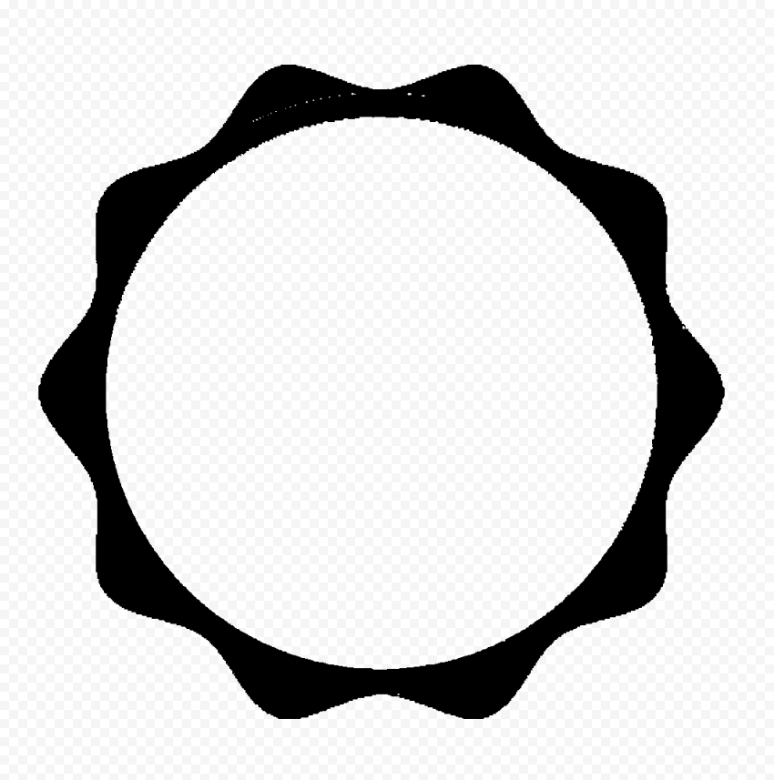 Transparent HD Black Round Label Badge Silhouette | Citypng