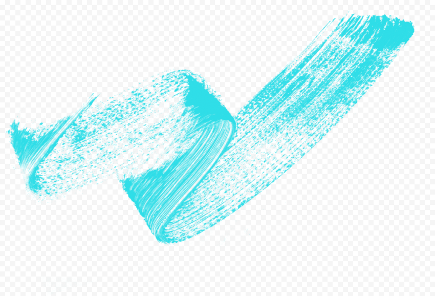 Transparent HD Blue Brush Stroke Grunge Curved Line | Citypng